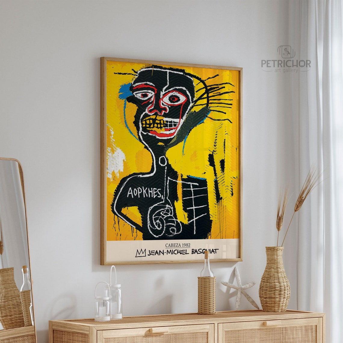 Basquiat Poster Cabeza Basquiat Exhibition Pop Art Print - Etsy