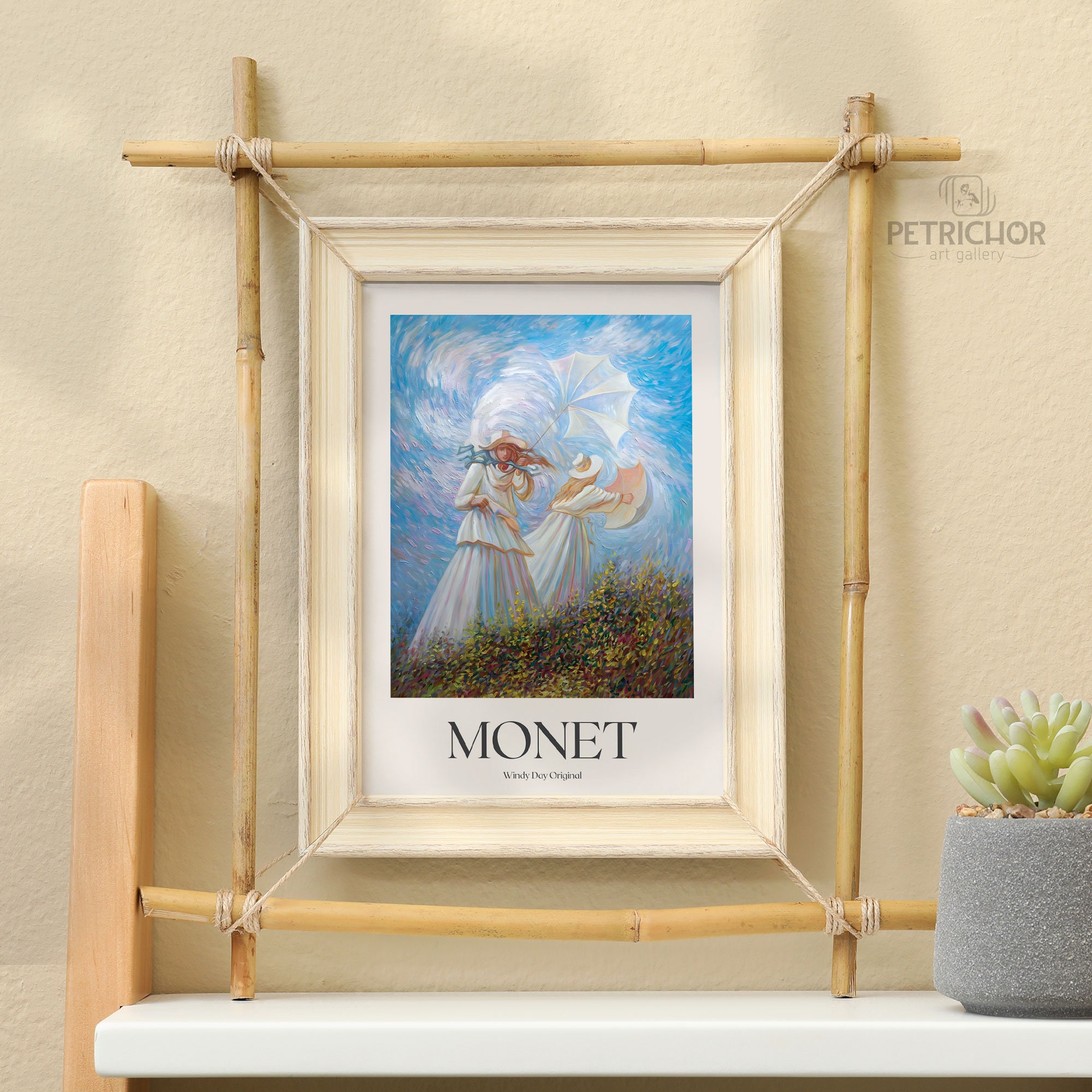Claude Monet Poster Windy Day Original Vintage Wall Poster - Etsy