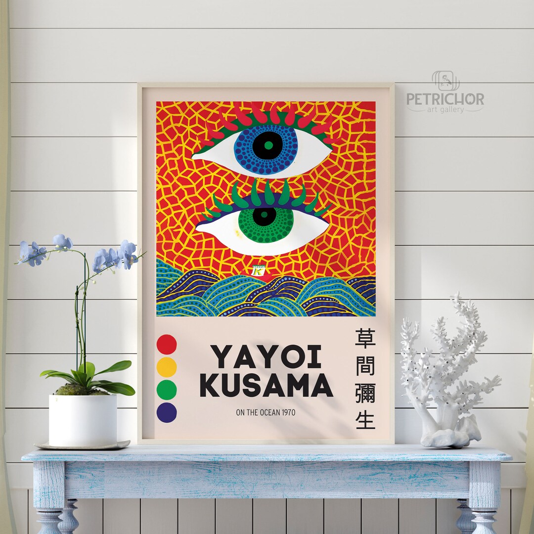 Yayoi Kusama Poster on the Ocean Eyes Art Print Japanese - Etsy