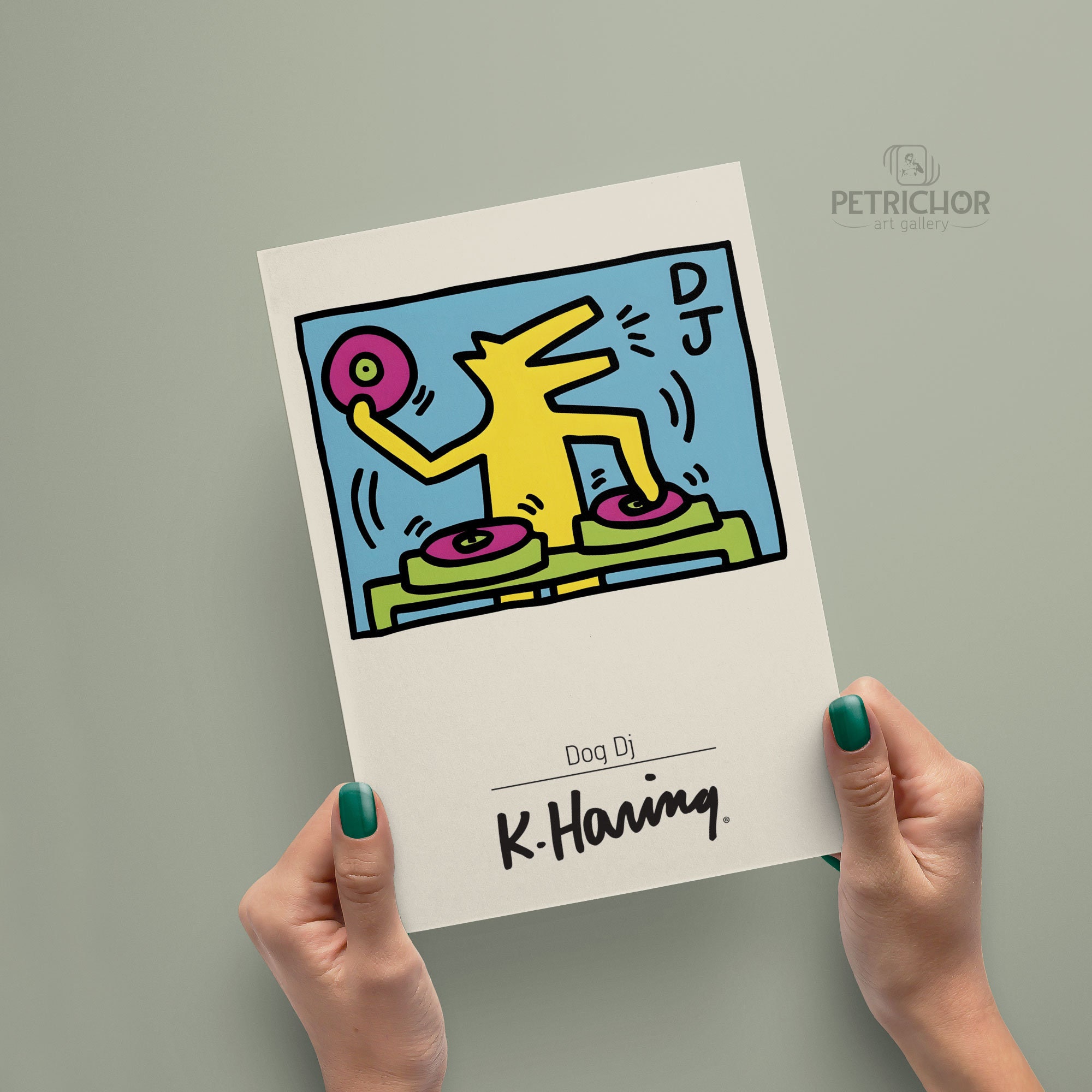 Keith Haring Poster Haring Dog DJ Print Haring Exhibition - Etsy