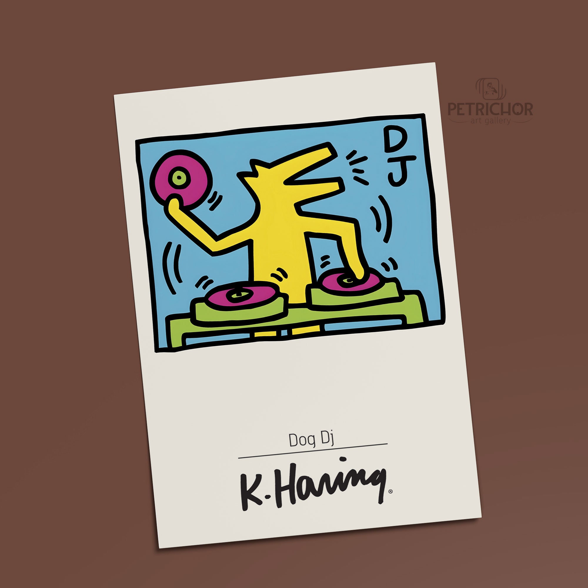 Keith Haring Poster Haring Dog DJ Print Haring Exhibition - Etsy