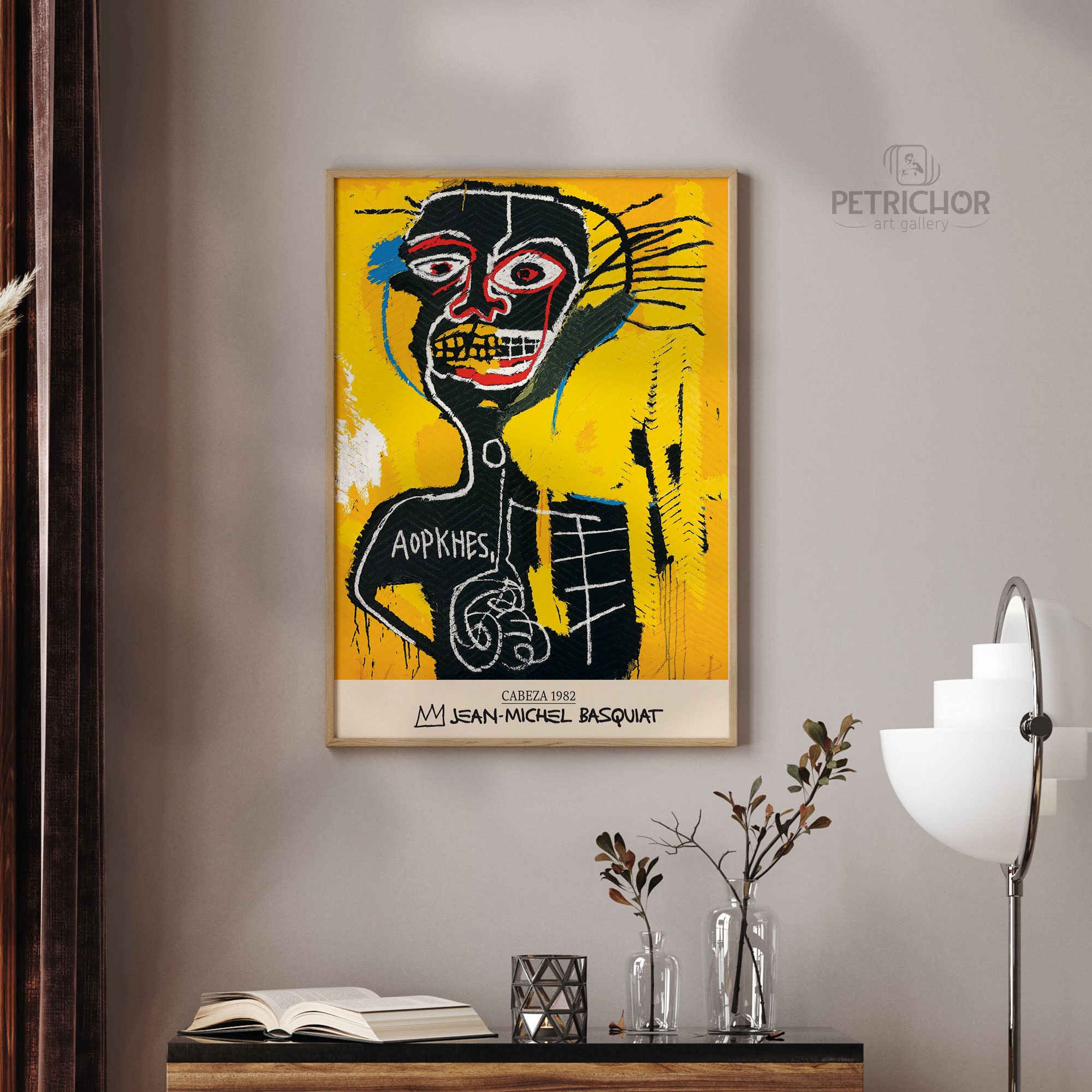 Basquiat Poster Cabeza Basquiat Exhibition Pop Art Print - Etsy