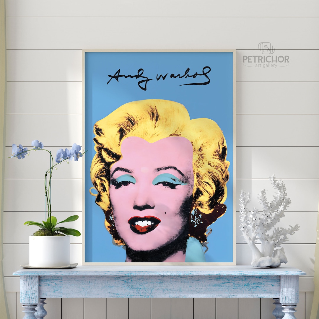 Andy Warhol Poster, Warhol Art Print, Wall Galler, Shot Blue Marilyn ...