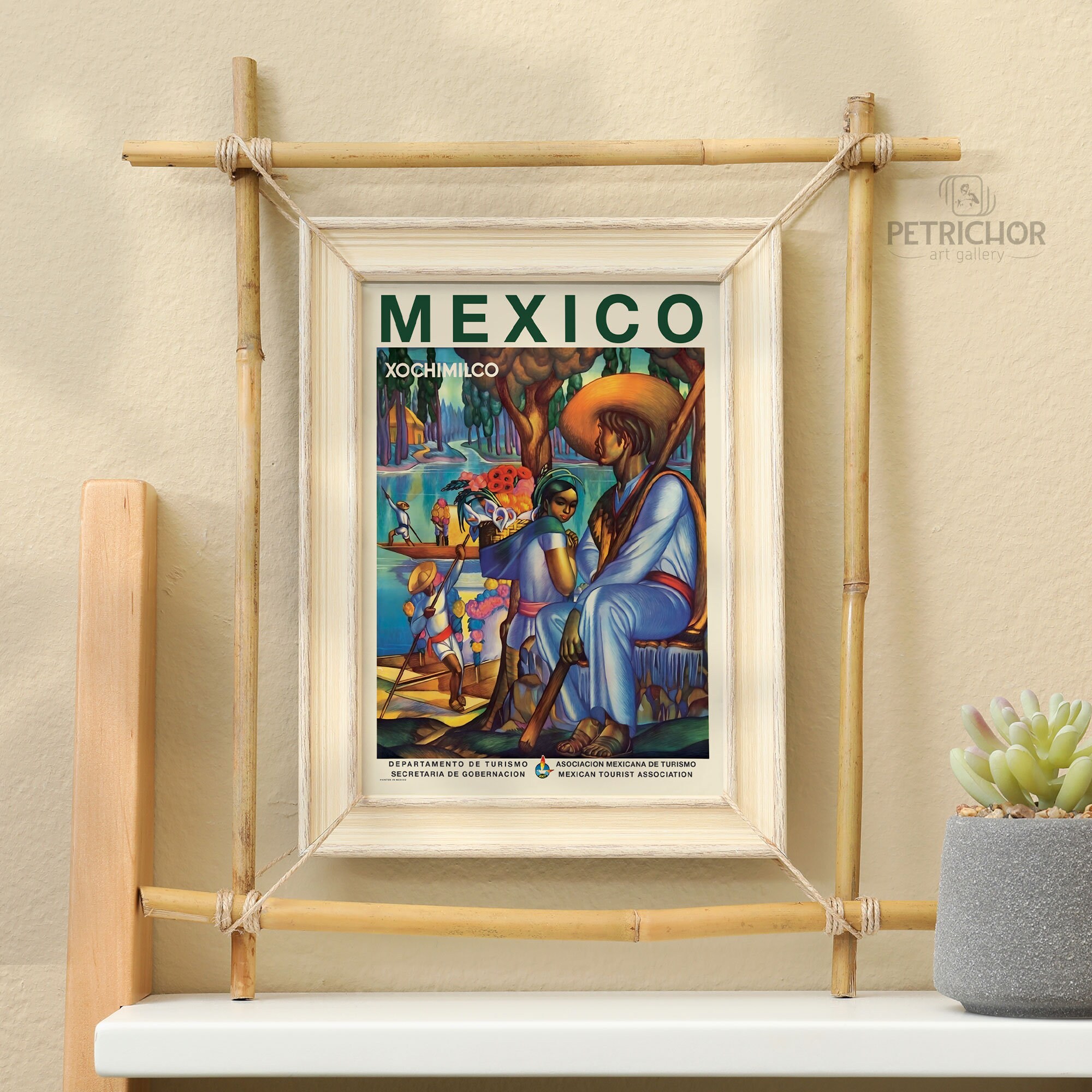 Mexican Print boho Wall Decor Retro Poster Mexico Travel Art Mexican ...