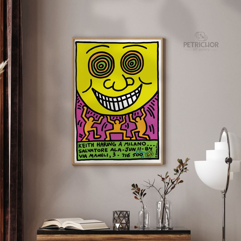 Keith Haring Art, Keith Haring a Milano 1984, Pop Art Poster, Haring ...