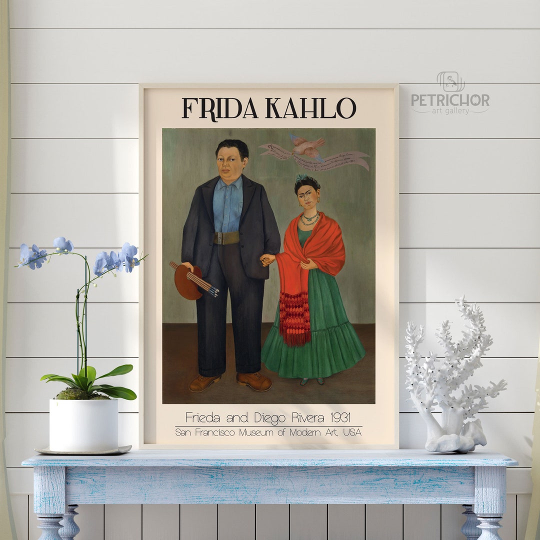 Frida Kahlo Art Print, Frida Painting, Mexican Wall Art, Frieda and ...
