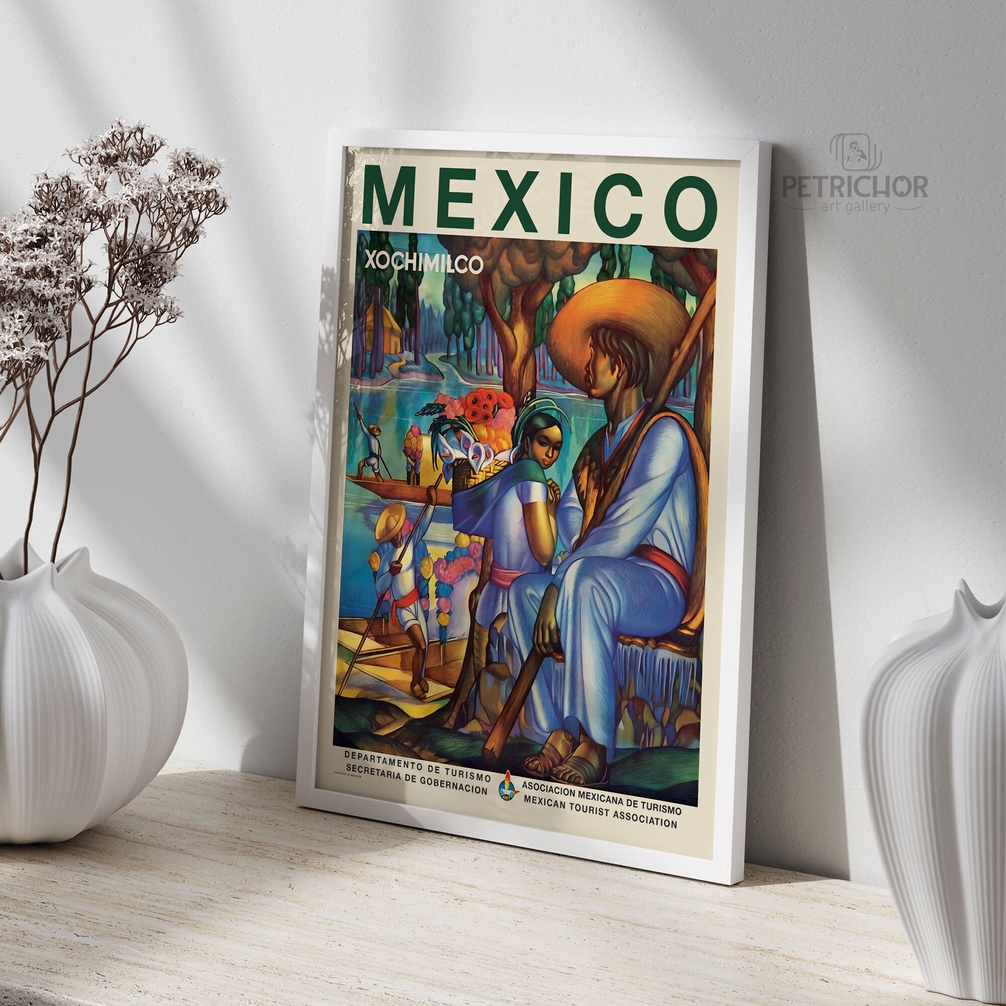 Mexican Print boho Wall Decor Retro Poster Mexico Travel Art Mexican ...
