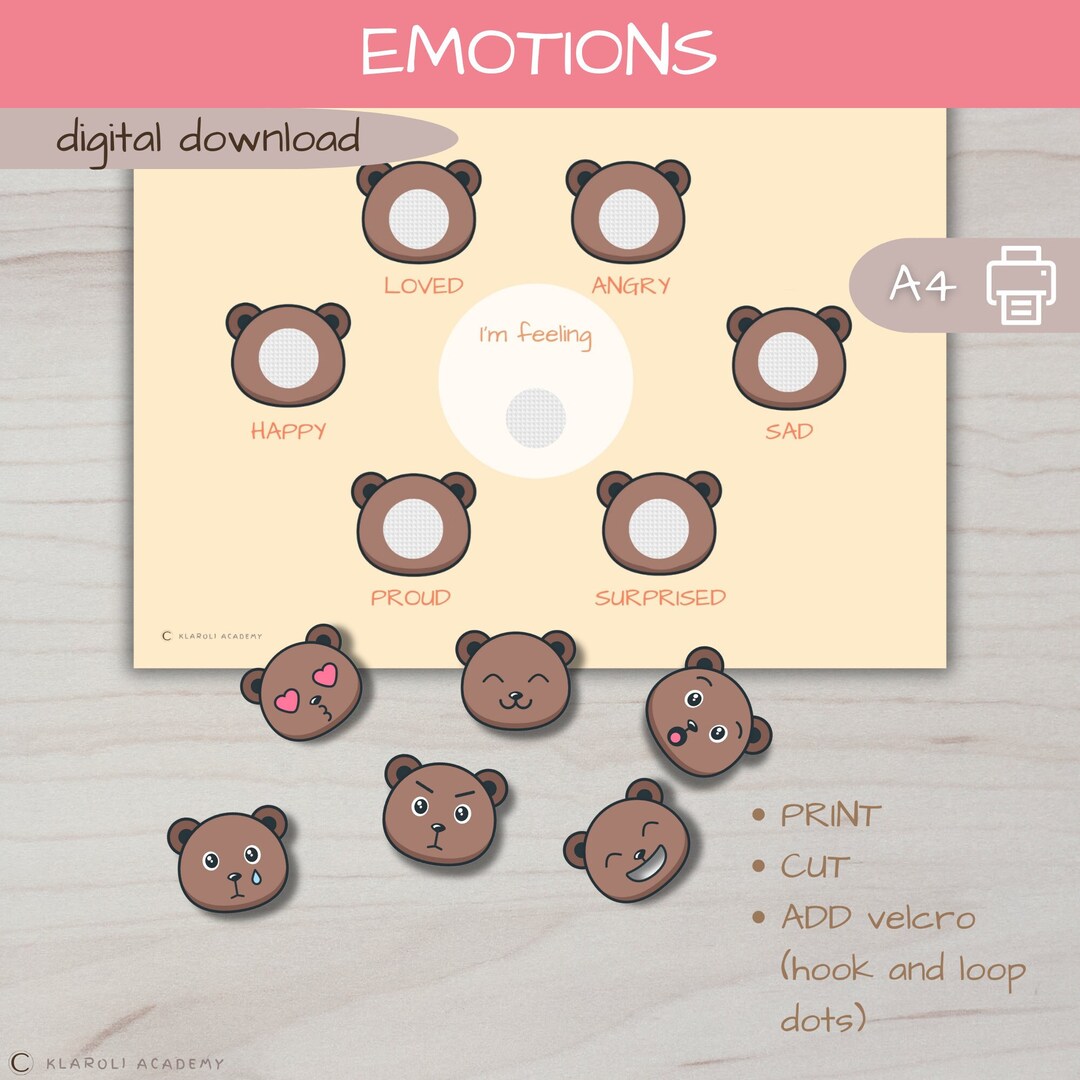Bear Emotions Printable, My Feelings Activity, I'm Feeling Now ...