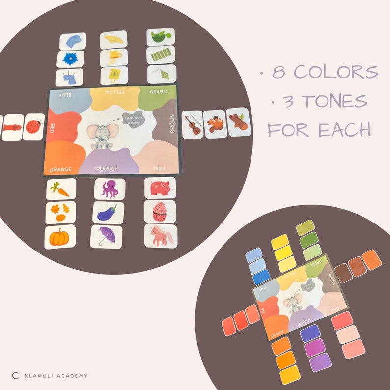 Preschooler Printable Color Matching Game, Sensorial Montessori ...