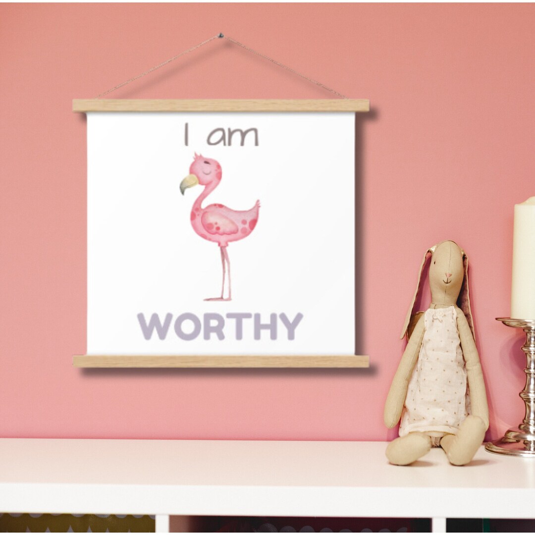 I Am Worthy Poster for Children's Room, Poster With Hangers, Wall Art ...