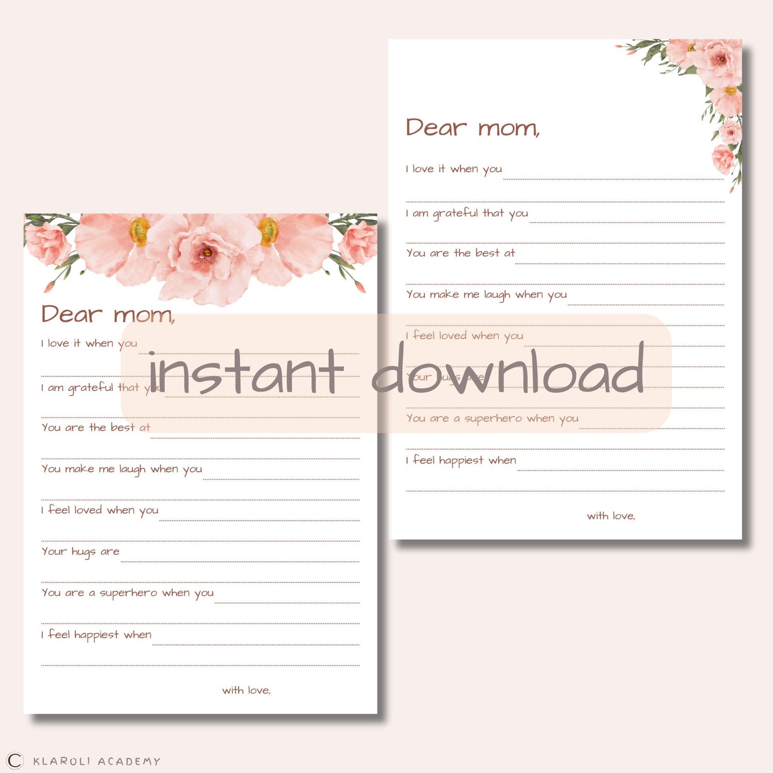Mother's Day Letter Template - Ablebionics