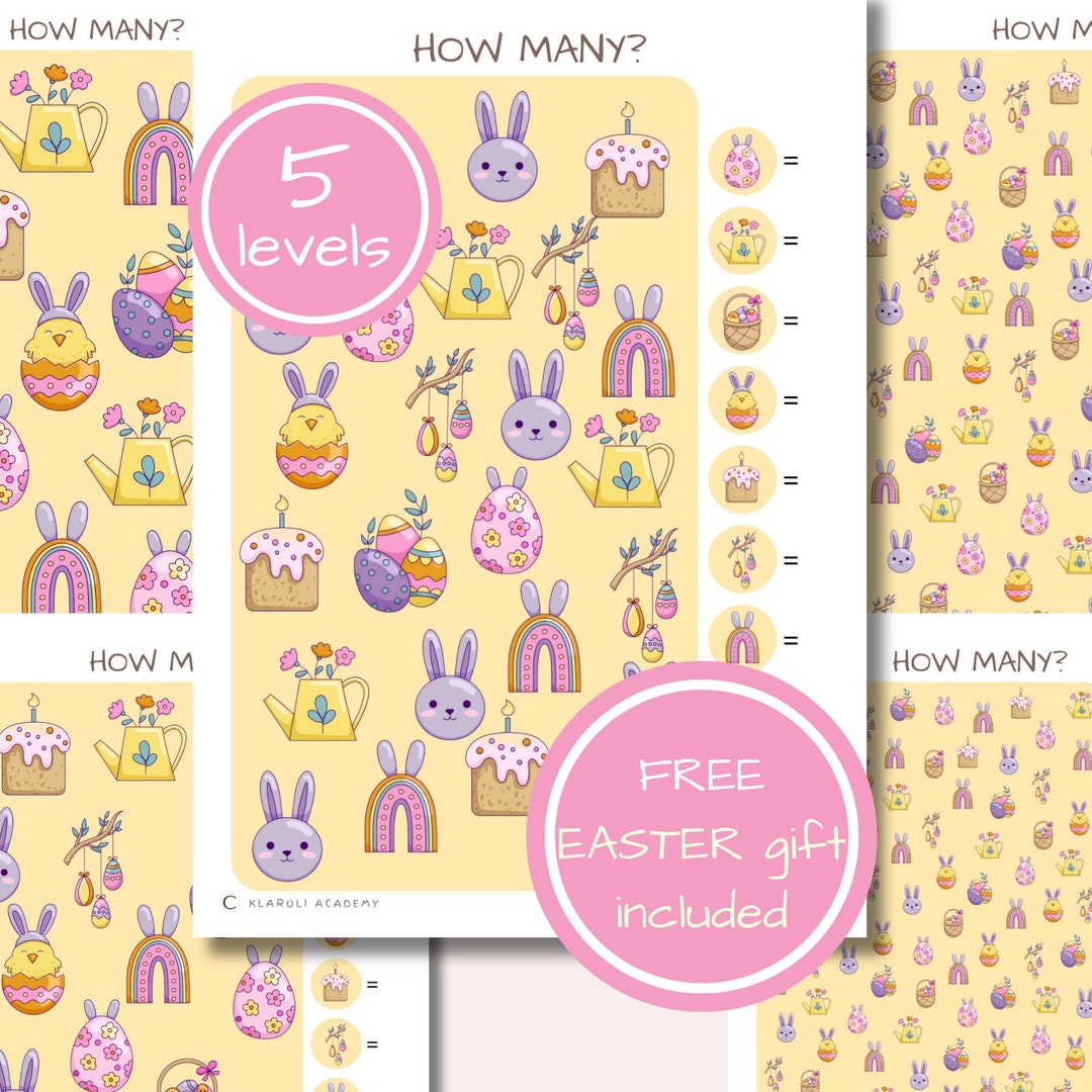 Easter Counting Adventure for Preschoolers, Printable Activities for ...