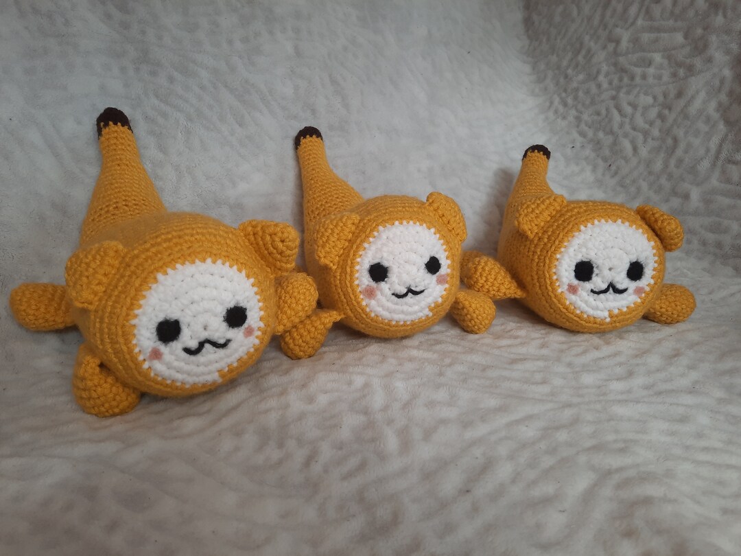 Banana Cat Catnana Fruit Cat Amigurumi Crochet Plush - Etsy
