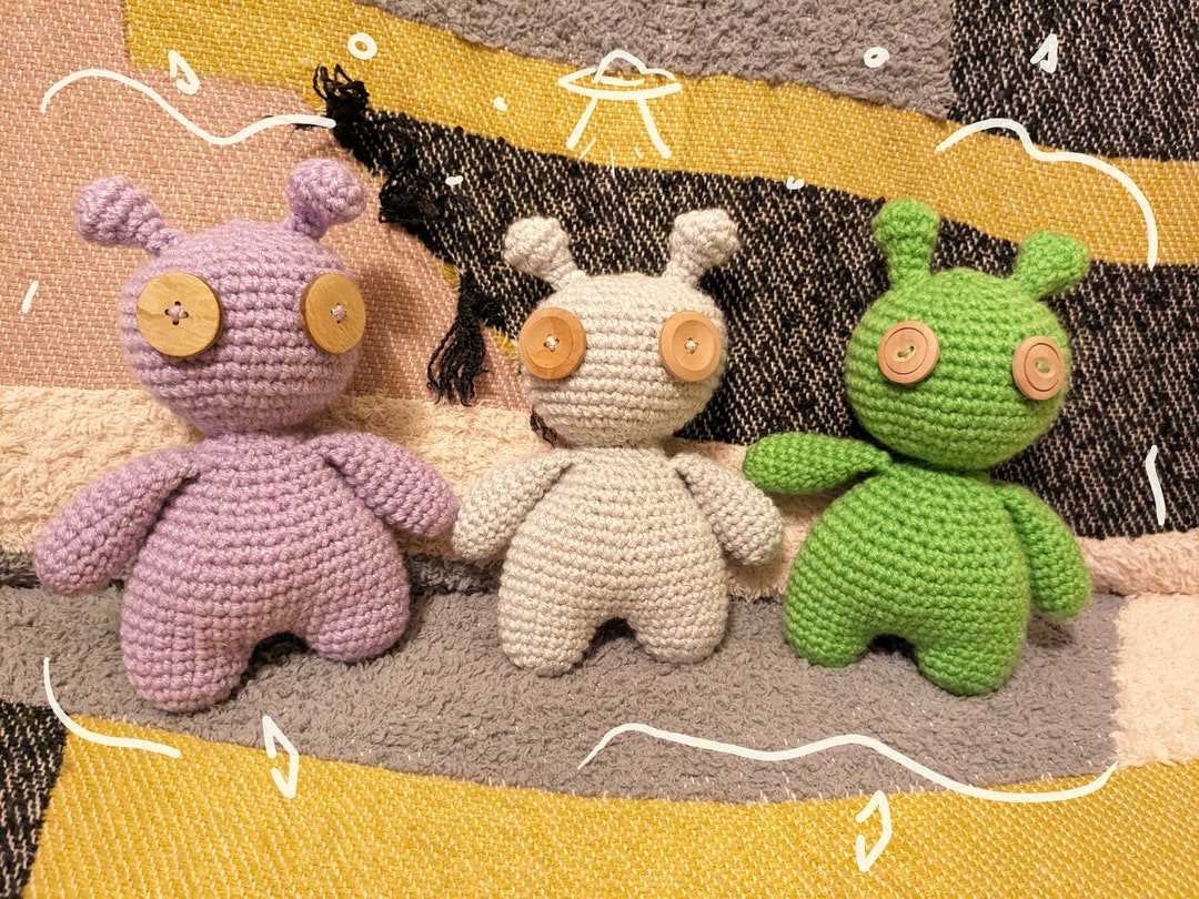 Cute Alien Plushies | Amigurumi Extraterrestrials | Space Crochet - Etsy