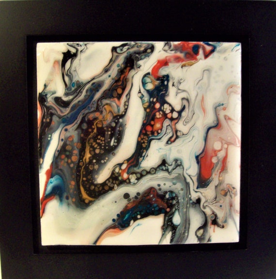 Framed Acrylic Pour Paintings - Etsy