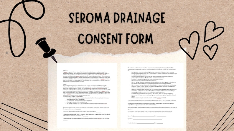 Seroma Drainage Consent Form - Etsy