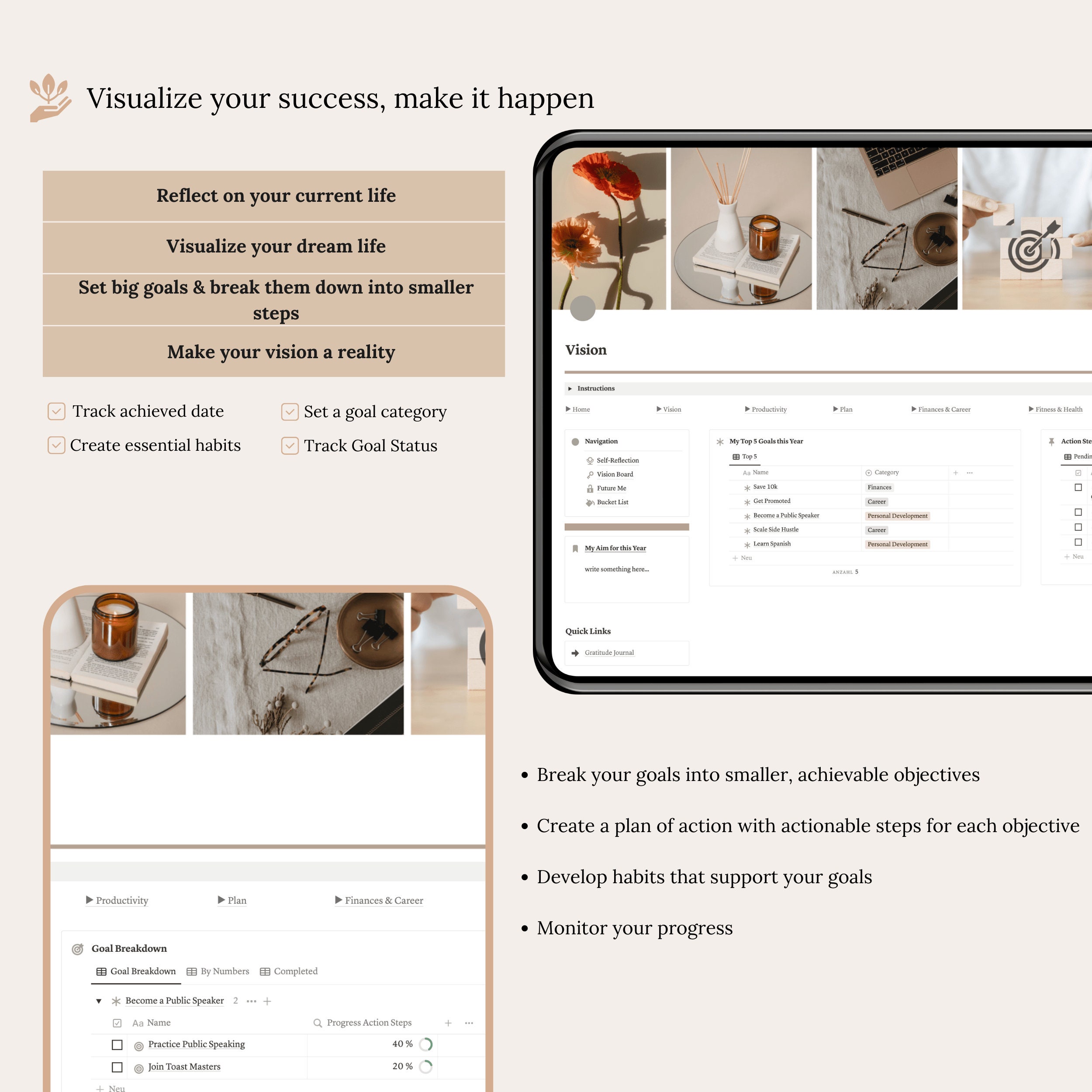 Notion Template, Notion Habit Tracker, Notion Life Planner, Notion ...