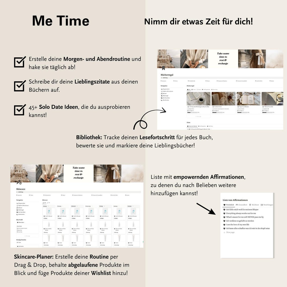 Notion Template German, Notion Life Planner, Notion Dashboard, Vacation ...