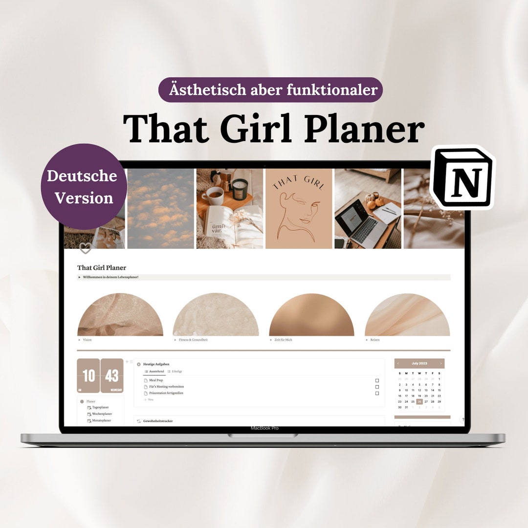 Notion Template German, Notion German, Notion Habit Tracker, Notion All ...