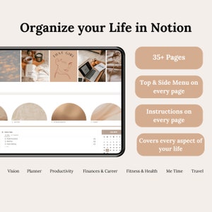 Notion Template, Notion Habit Tracker, Notion Life Planner, Notion Dashboard, Notion That Girl ...