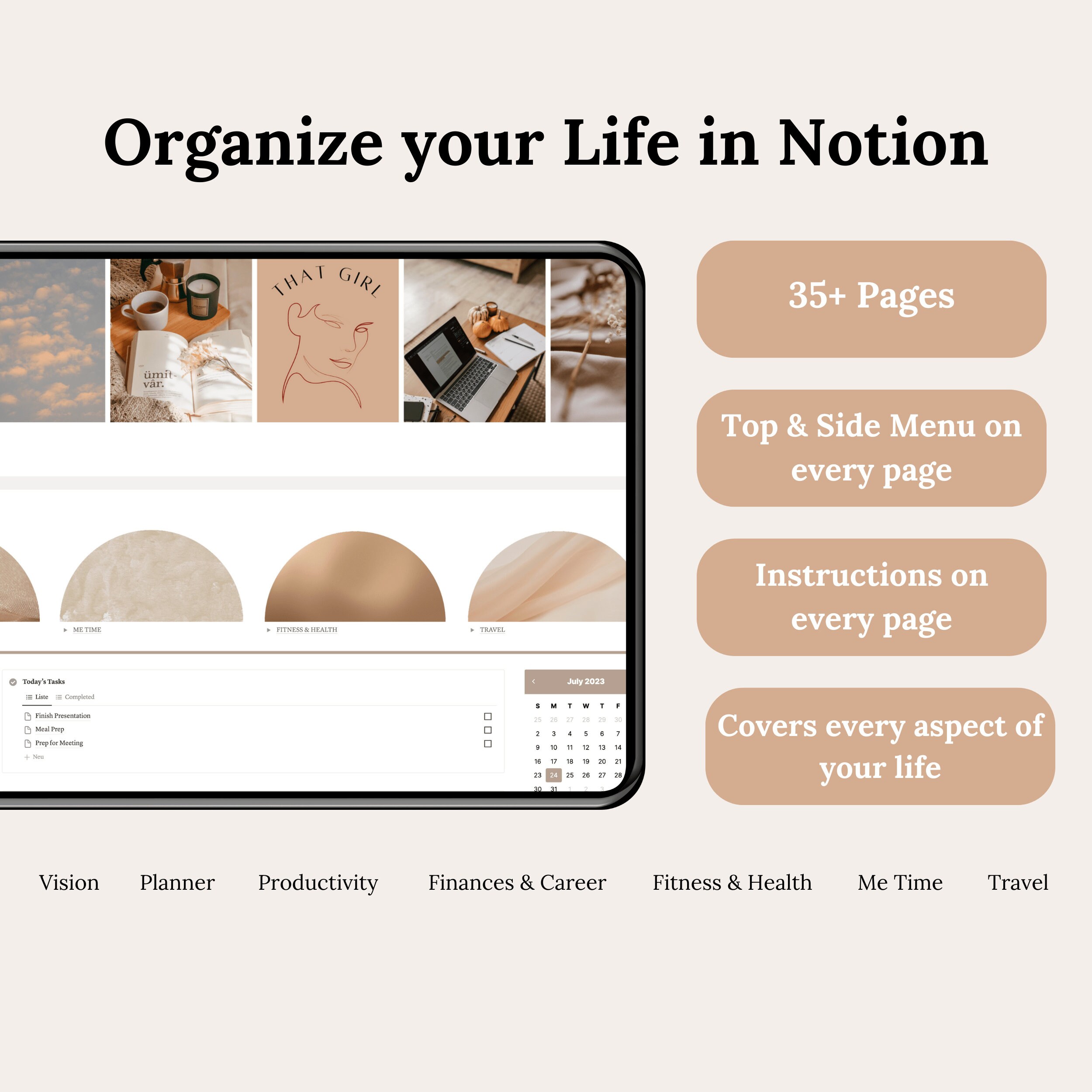 Notion Template, Notion Habit Tracker, Notion Life Planner, Notion ...