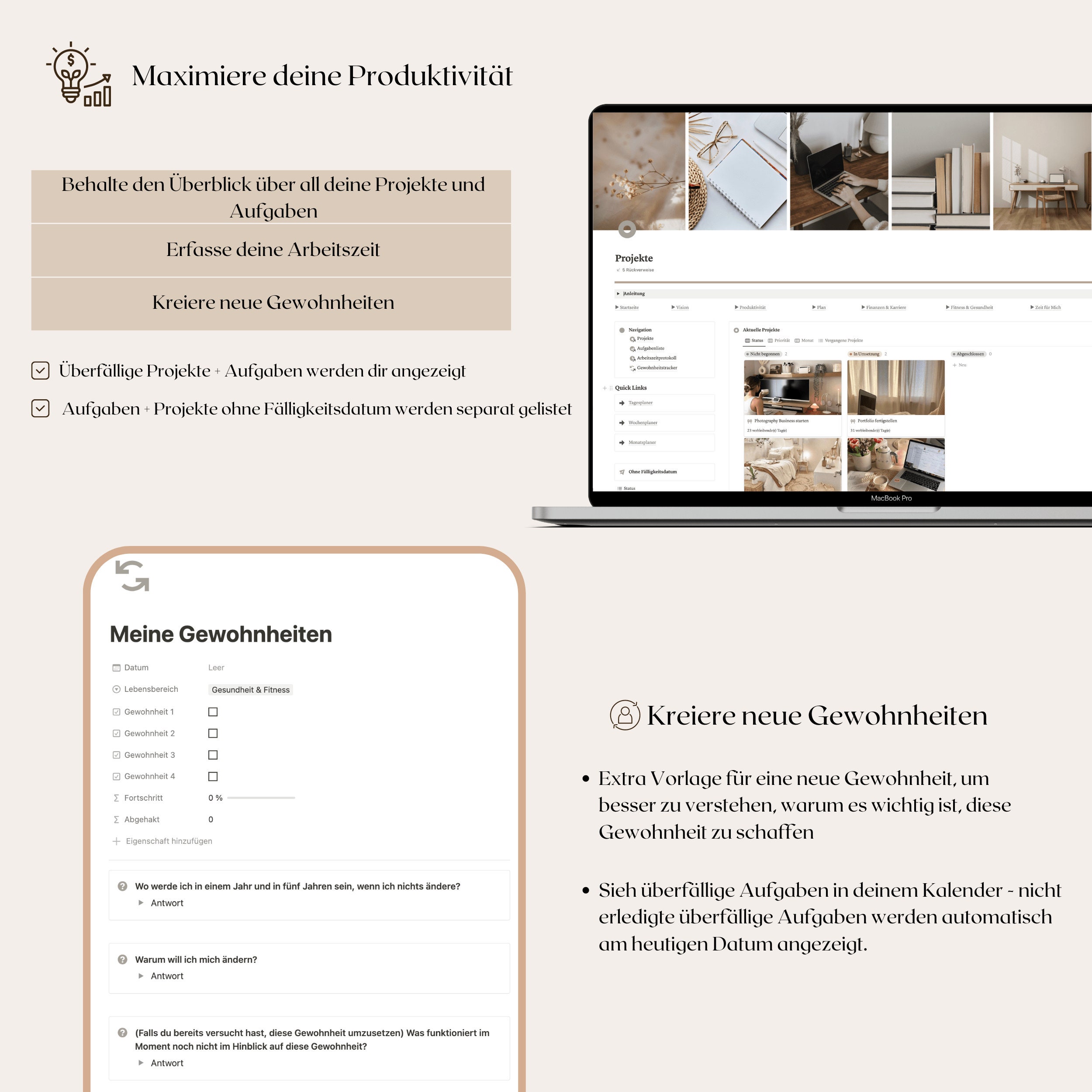 Notion Template German Notion German Notion Habit Tracker - Etsy