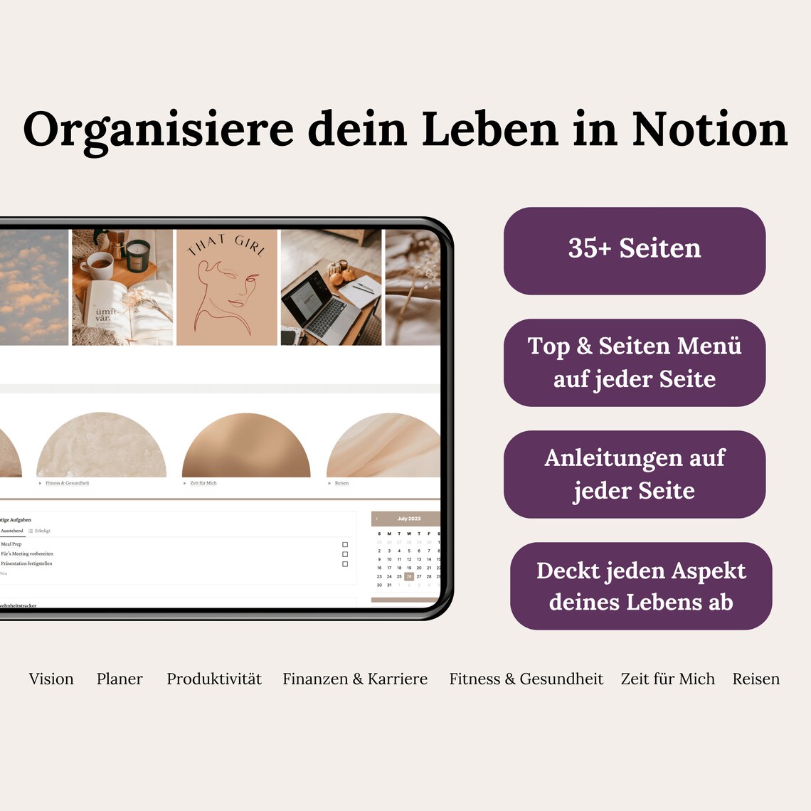 Notion Template German Notion German Notion Habit Tracker - Etsy