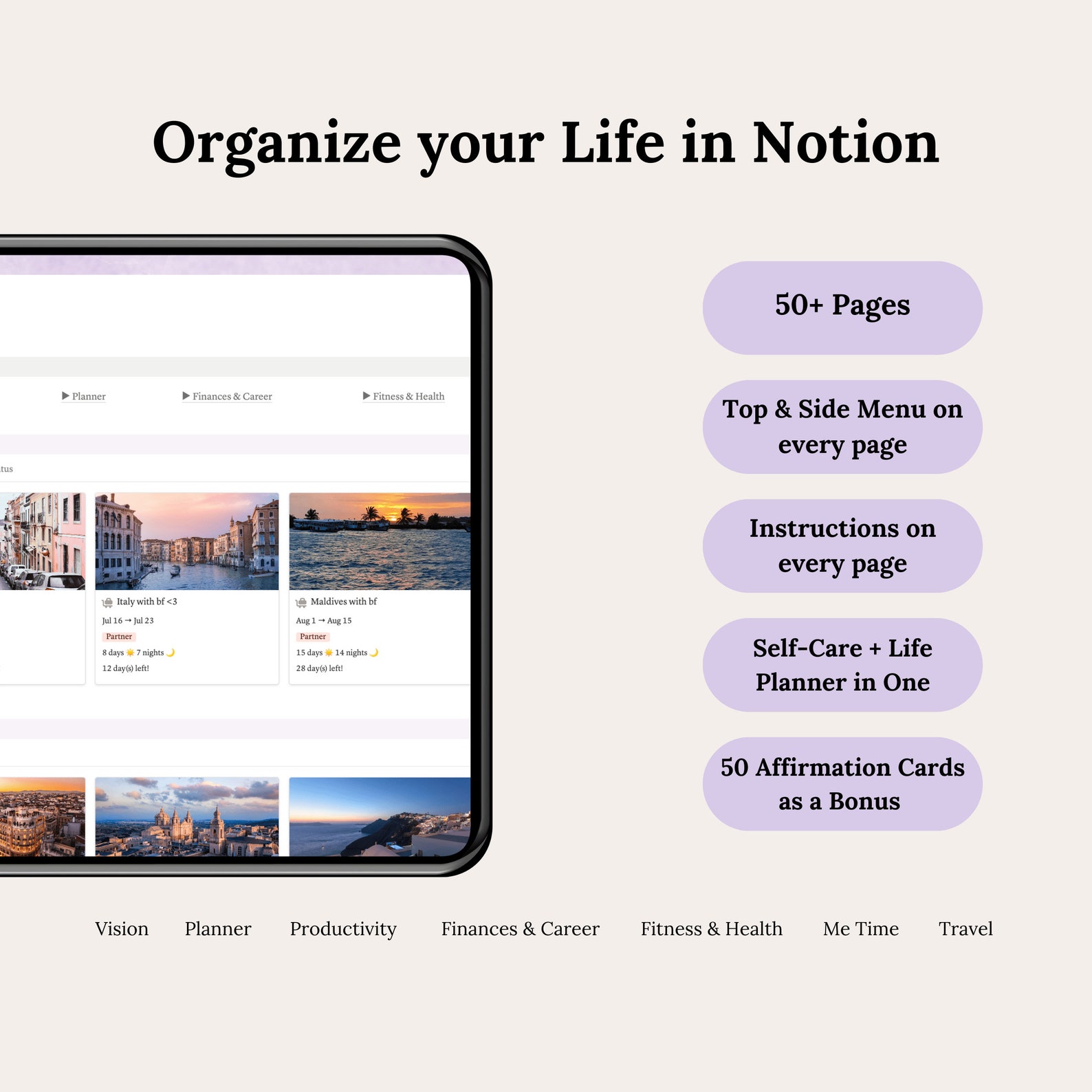 Notion Life Planner, Notion Habit Tracker, Anxiety Journal, Notion ...