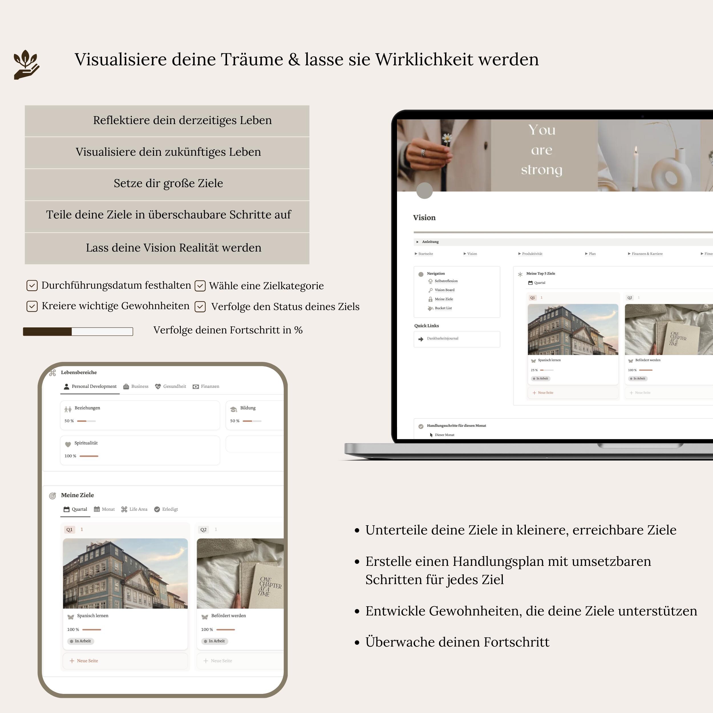 Notion Template German, Notion Life Planner, Notion Dashboard, Vacation ...