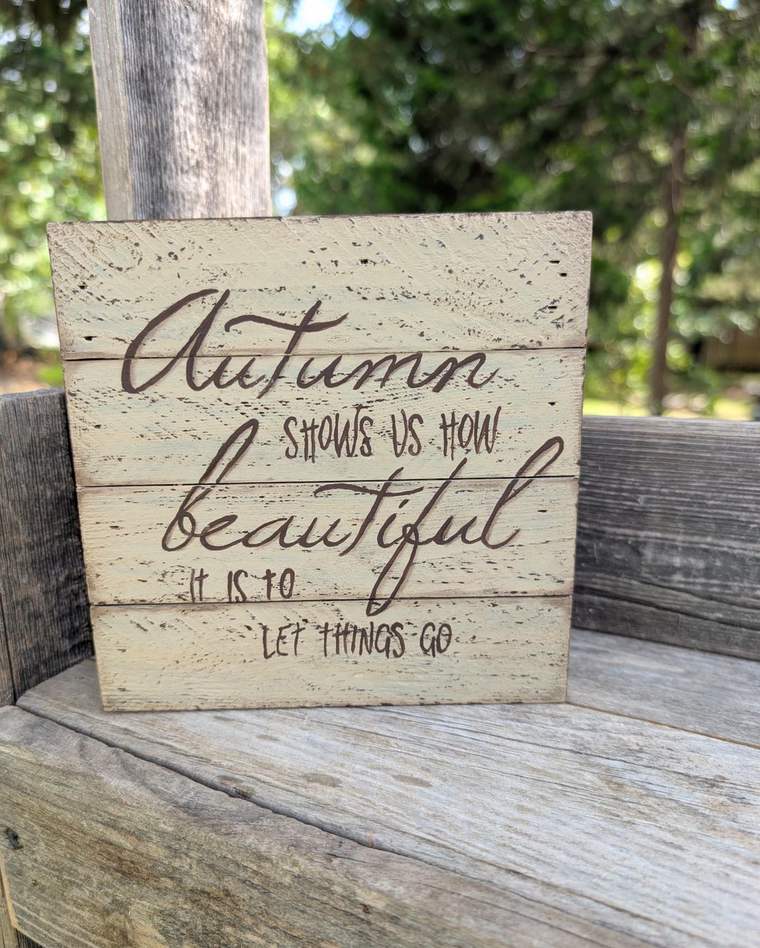 Hand-painted Wooden Fall Quote Sign – Rustic Autumn Decor - Etsy