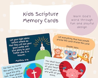 Printable Scripture Cards for Kids - Etsy