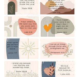 Bible Verse Cards Teen Christian Memory Cards Boho Verse Cards ...