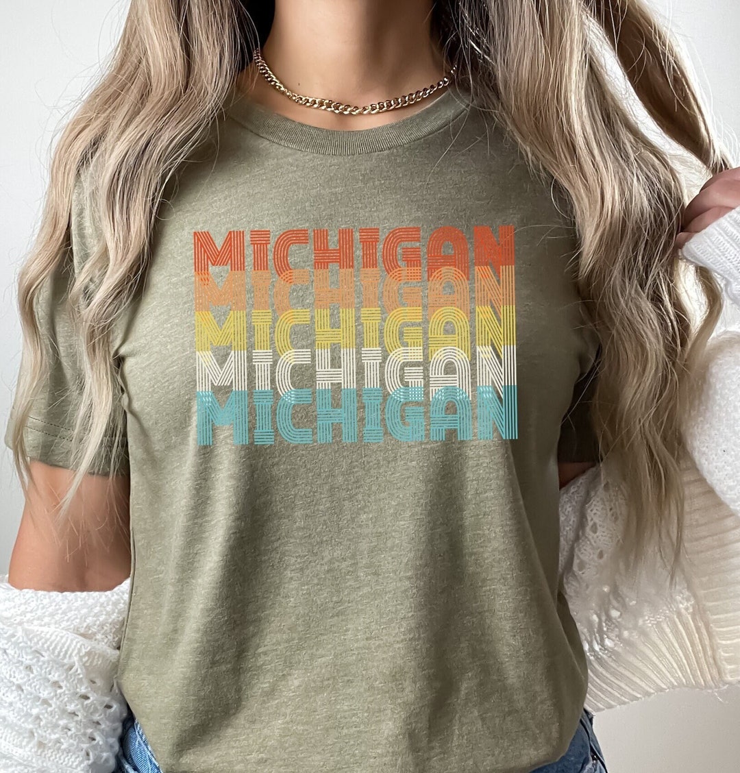 Retro Michigan Tshirt, Michigan Shirt, Michigan Made T-shirt, Michigan ...