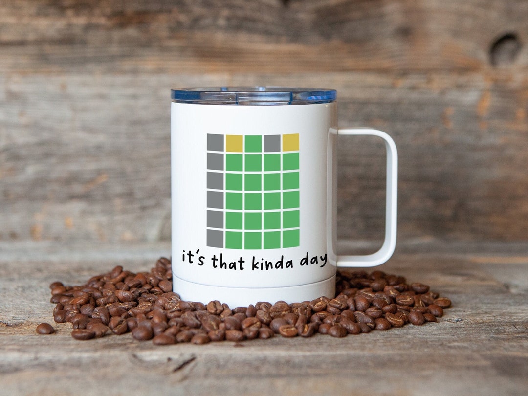 Funny Wordle Mug, Insulated Coffee Mug, Stainless Steel Coffee Mug With ...