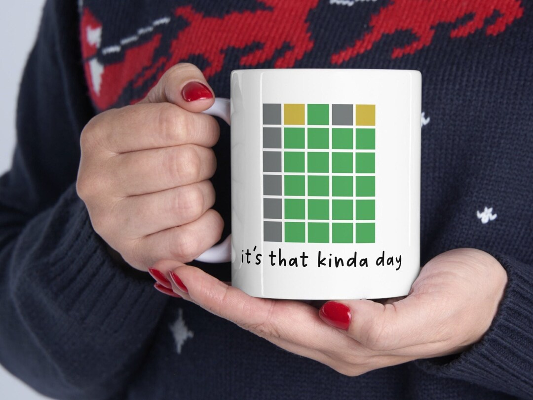 Wordle Mug, Funny Wordle Mug, Wordle Gift, Zoom Mug, Wordle Puzzle ...