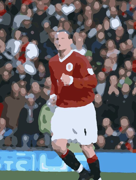 Hand Drawn Wall Art: Wayne Rooney - Etsy