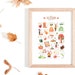 Set of 2 Autumn Fall Alphabet ABC Seasonal Posters Watercolor Kidsroom ...