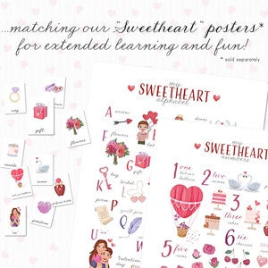 Valentine's Day Montessori-aligned 36 Nomenclature 3 Part Cards, Memory ...