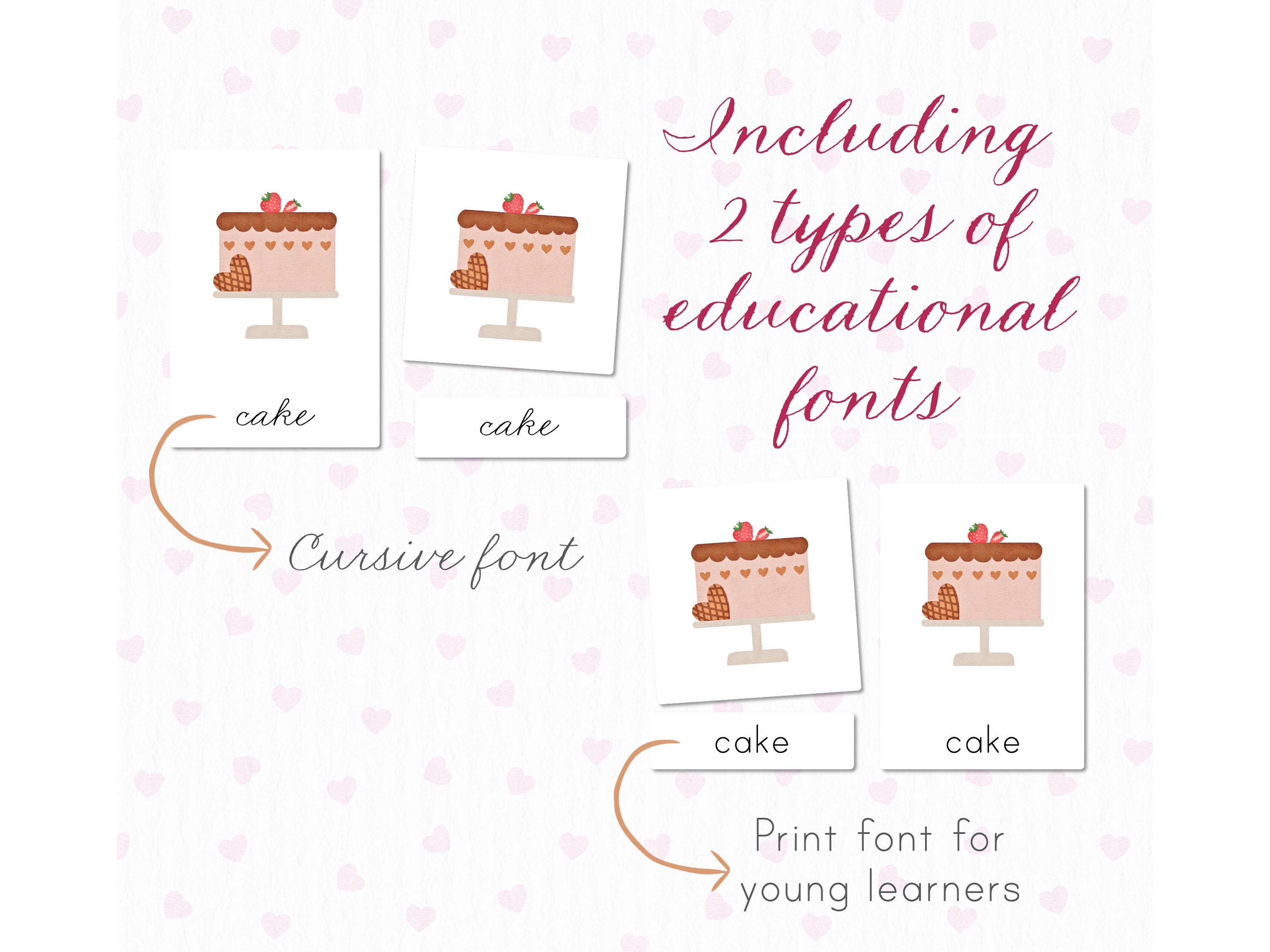Valentine's Day Montessori-aligned 36 Nomenclature 3 Part Cards, Memory ...