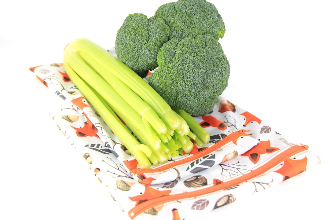 Pair of Extra Large Vegetable Bag and Long Vegetable Bag, Reusable Bag ...