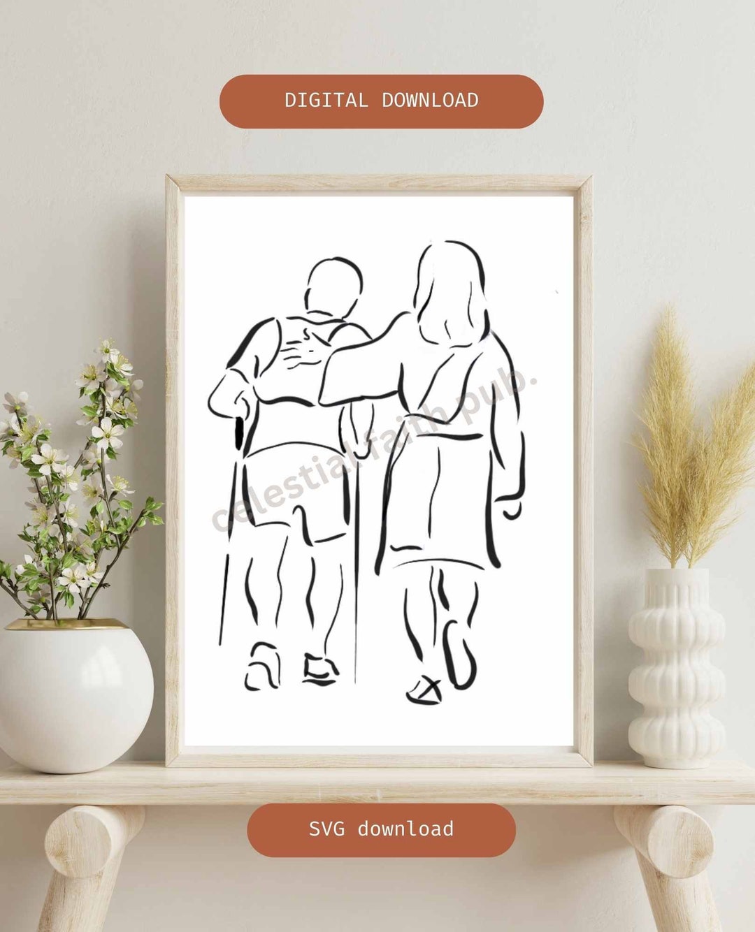Jesus and Marathon Runner on Trail, Human Made SVG Digital Download ...