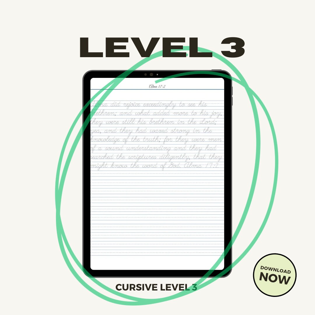 Cursive Book of Mormon Handwriting/copy Work *digital Download ...