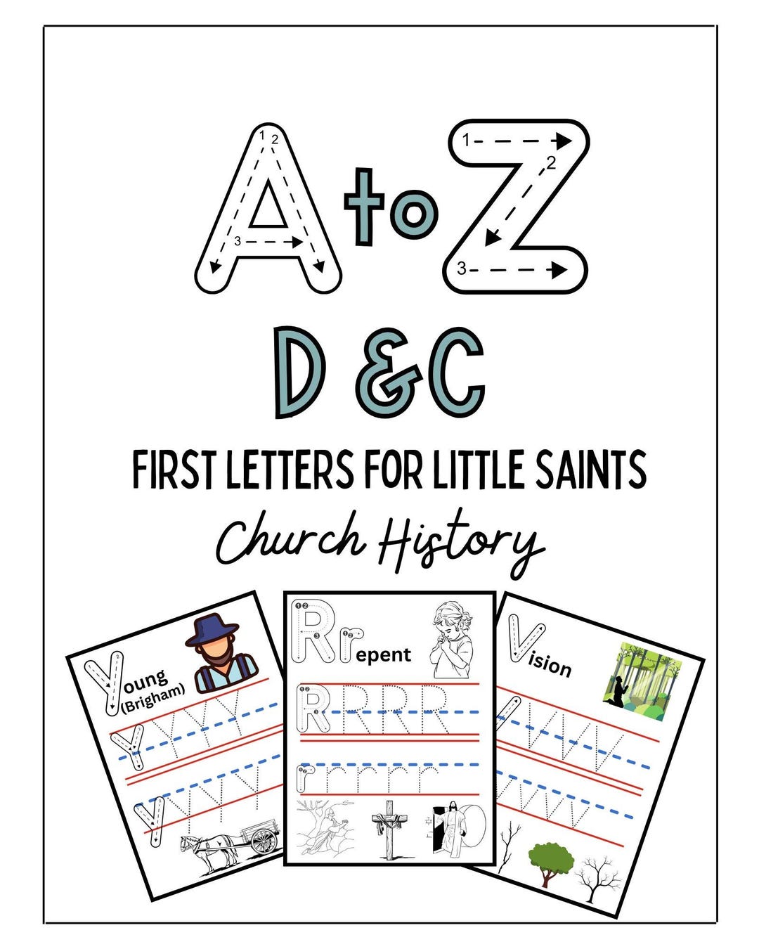 Church History Alphabet Handwriting Practice Book (digital Download) - Etsy