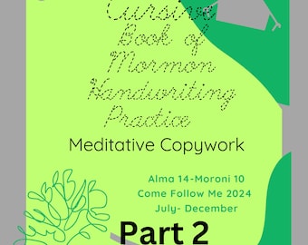 Cursive Book of Mormon Handwriting Practice: Come Follow Me 2024 ...