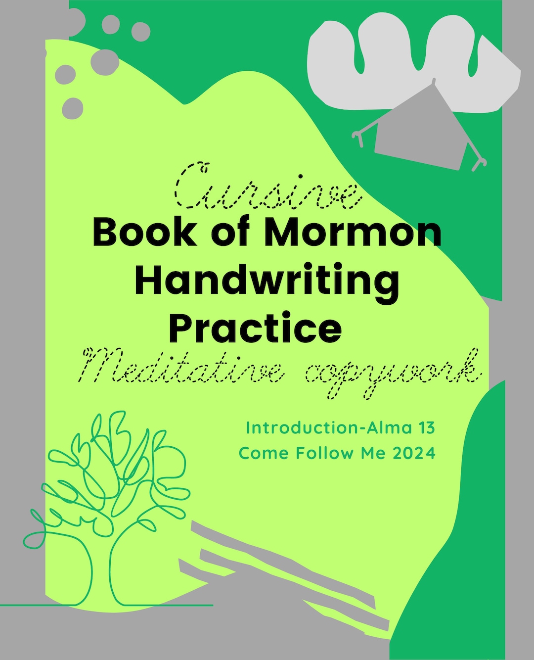 Cursive Book of Mormon Handwriting Practice: Come Follow Me 2024 ...