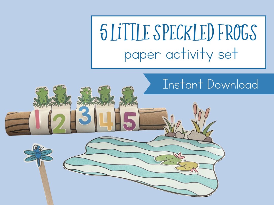5 Little Speckled Frogs Learning Activity Digital Download - Etsy