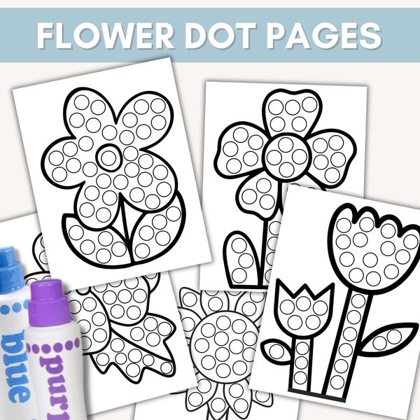 Printable Dot Art Pages - Etsy