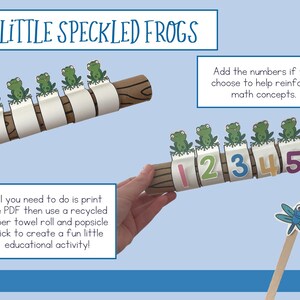 5 Little Speckled Frogs Learning Activity Digital Download - Etsy