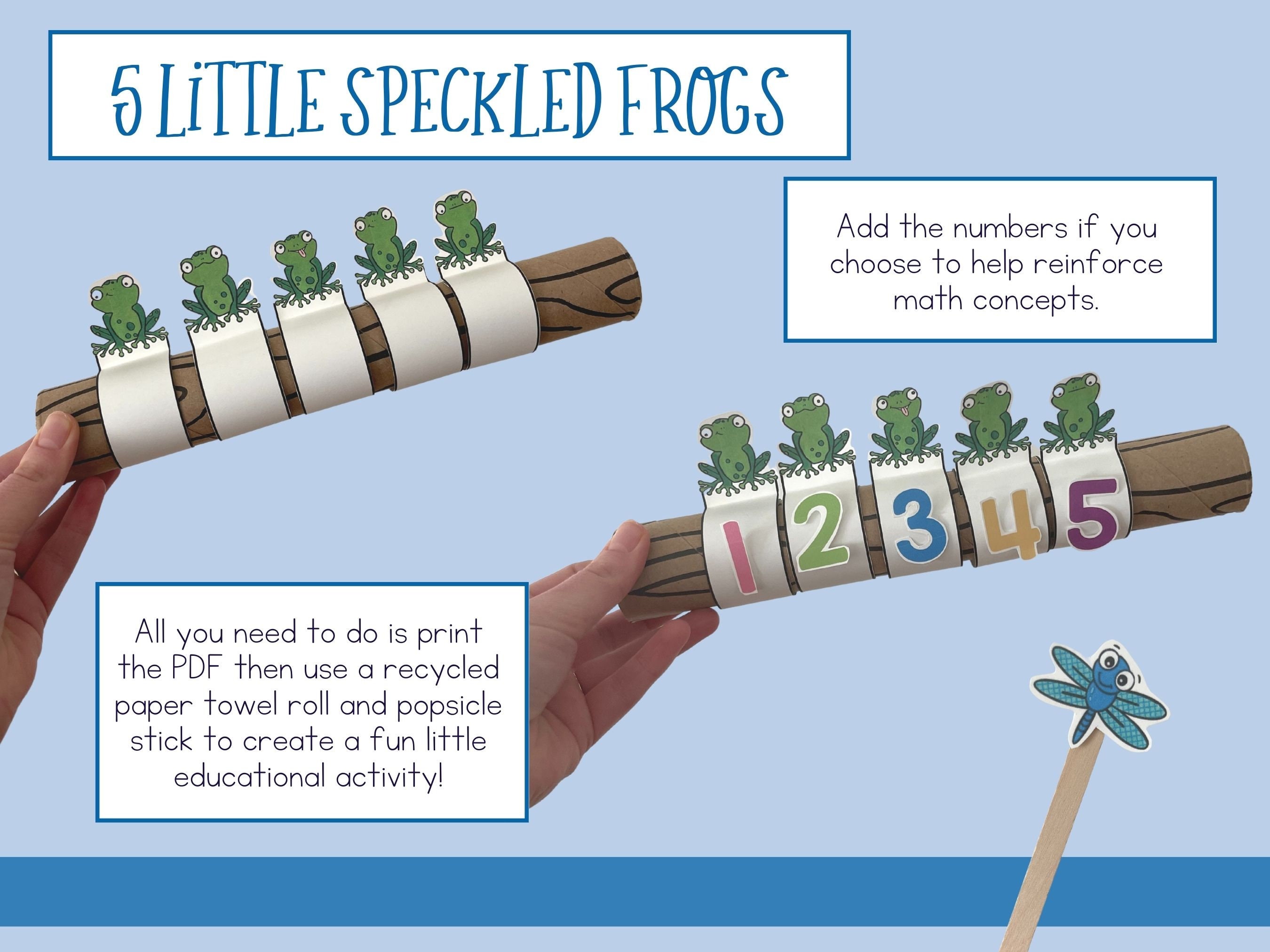 5 Little Speckled Frogs Learning Activity Digital Download - Etsy