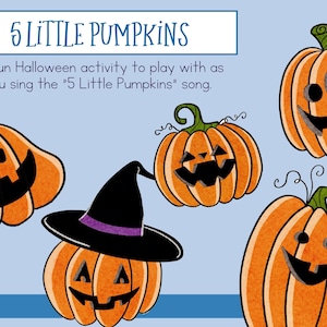 The Five Little Pumpkins Instant Download Paper Activity, Preschool ...